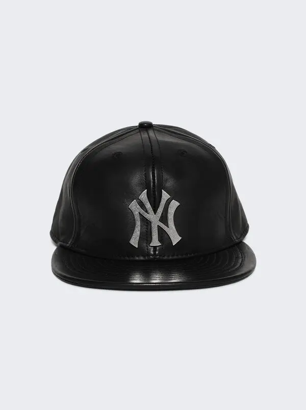 EARTHLING VIP Leather Fitted Hat - Black