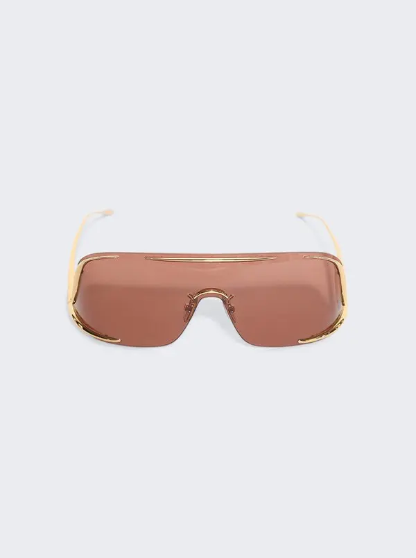 Loewe Shield Mask Sunglasses - Gold