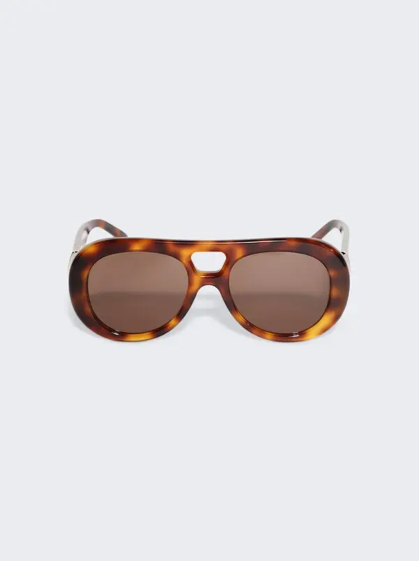 Givenchy Bold Havana Acetate Pilot Sunglasses - Brown