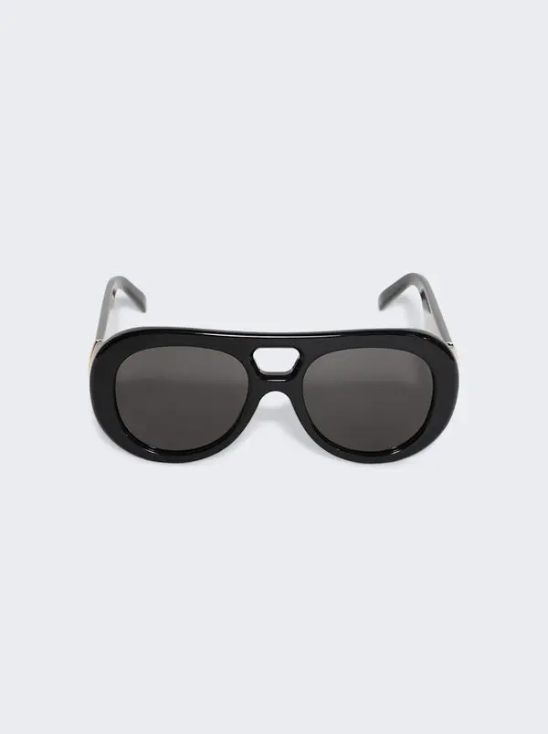 Givenchy Round Pilot Sunglasses - Black