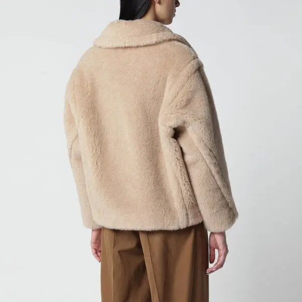 Max Mara Light Alpaca And Wool Teddy Cropped Coat