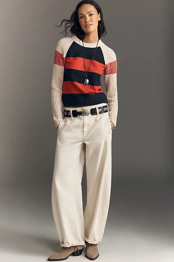 PILCRO Ribbed Rugby Sweater