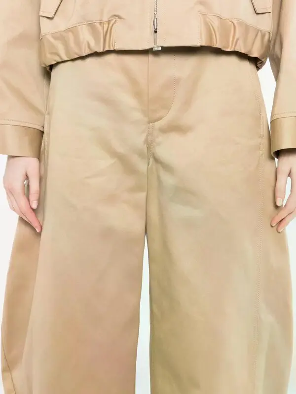 Sacai Belt-loop Ring-belt Trousers - Neutrals