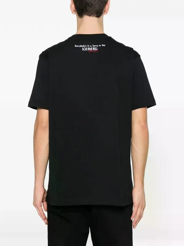 Iceberg Peanuts Print T-shirt - Black