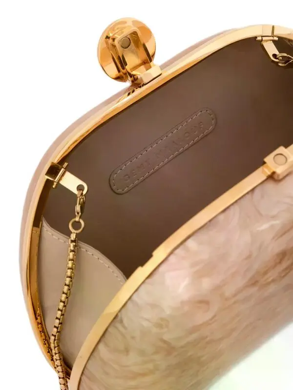 GEMY MAALOUF Marbled Clutch - Neutrals