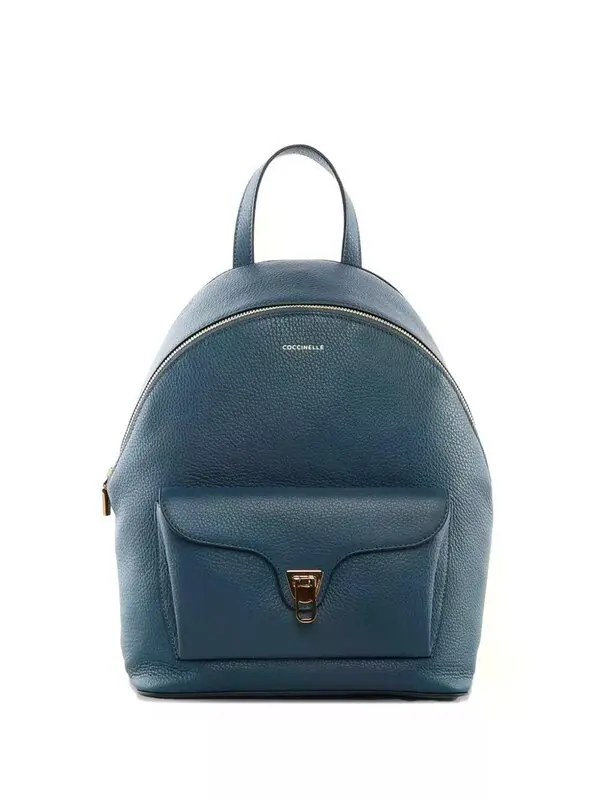 COCCINELLE Leather Backpack With Front Pocket