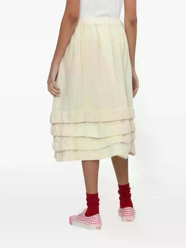 Comme Des Garçons Ruffled Midi Skirt
