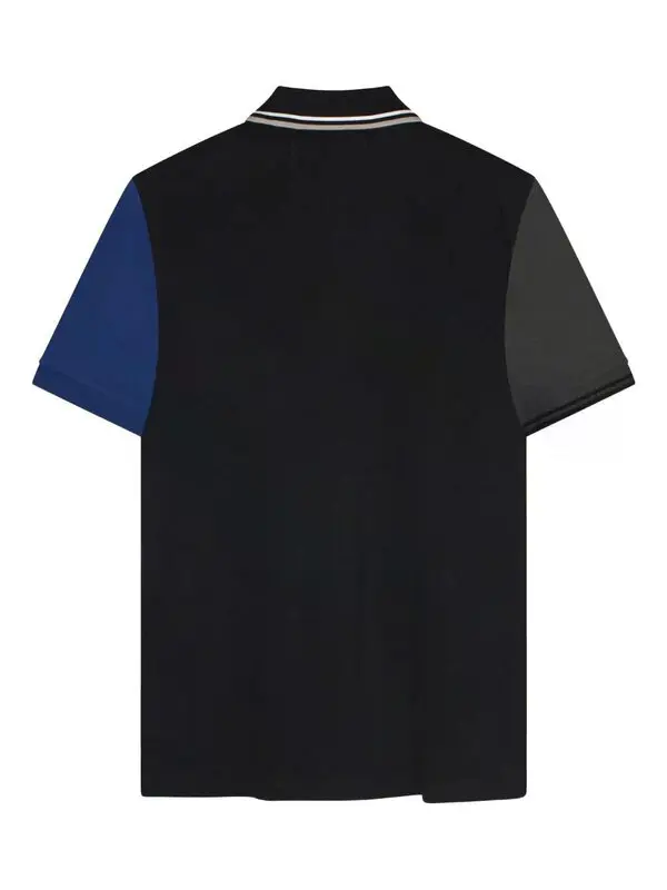 Comme Des Garçons X Fred Perry Colour-block Short-sleeve Polo Shirt - Black