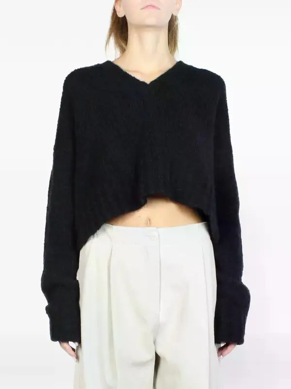 Malloni V-neck Cropped Sweater