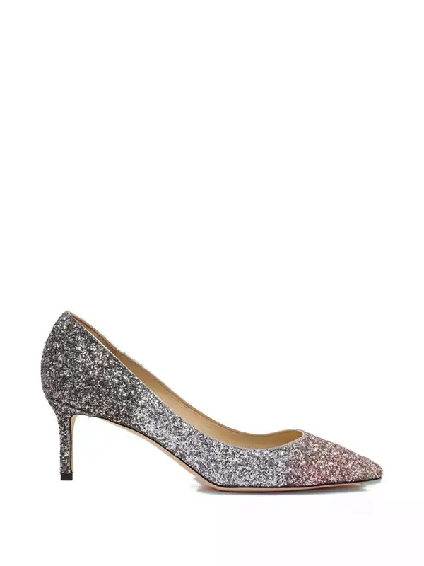 JIMMY CHOO Romy Glittered Pumps - Grey