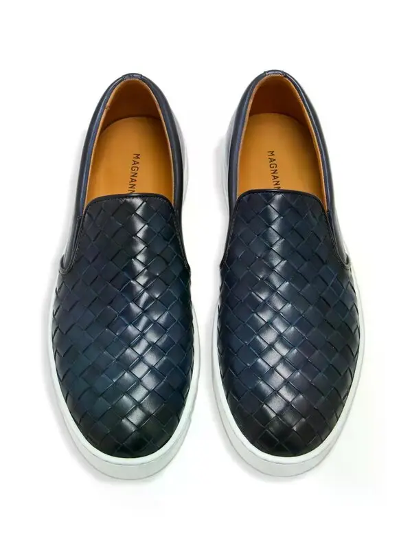 Magnanni Woven Leather Sneakers