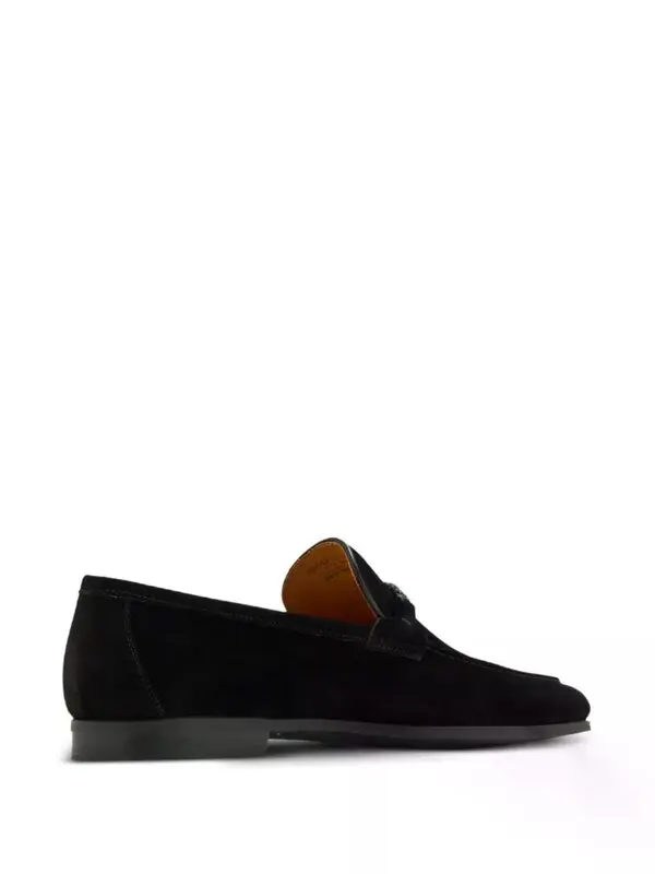 Magnanni Braided-strap Loafers - Black