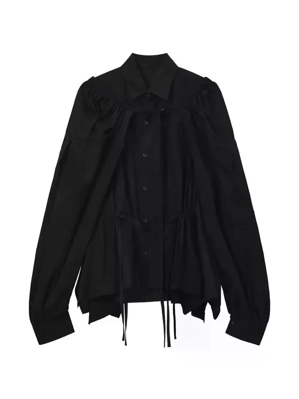 Yohji Yamamoto Balloon-sleeve Drawstring Top