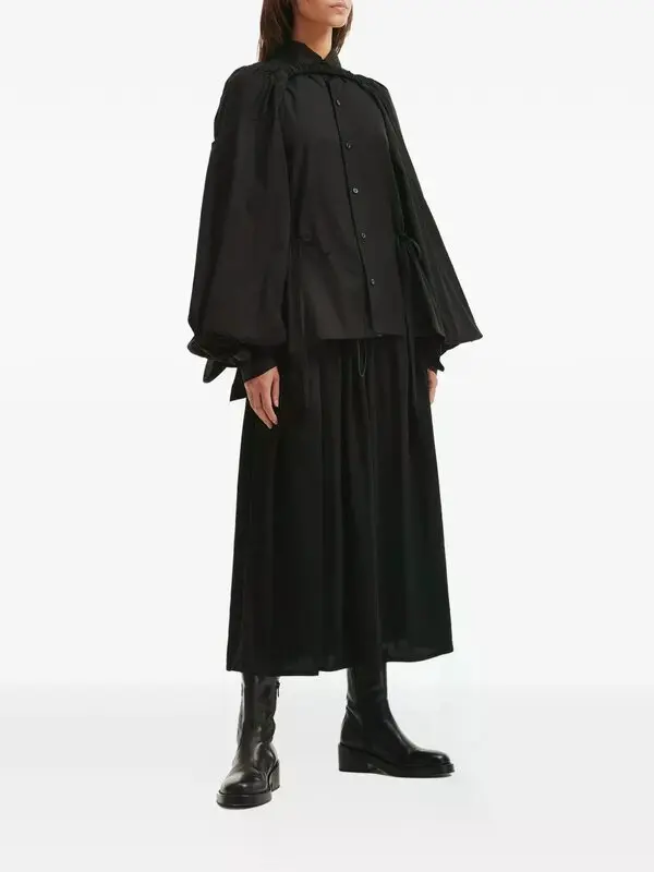 Yohji Yamamoto Balloon-sleeve Drawstring Top