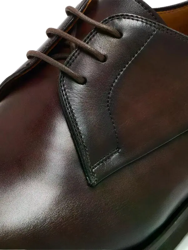 Magnanni Leather Derby Shoes - Brown