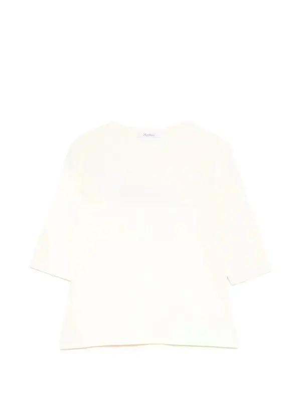 Max Mara Embroidered T-shirt - Neutrals
