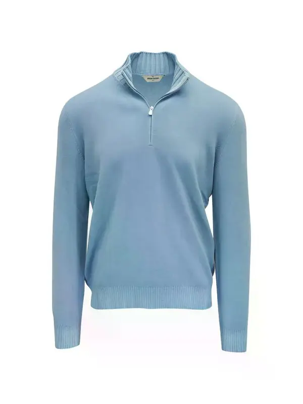 GRAN SASSO Half-zip Sweater - Blue