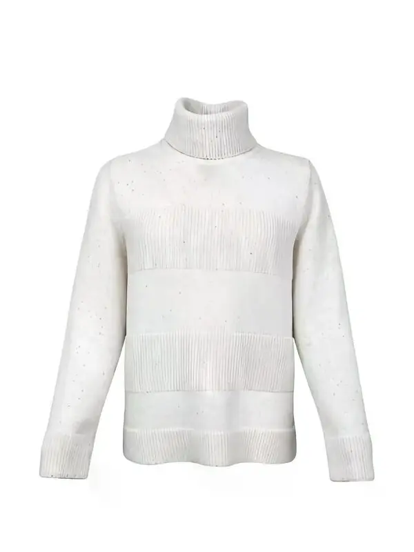 D.exterior Striped Roll-neck Sweater