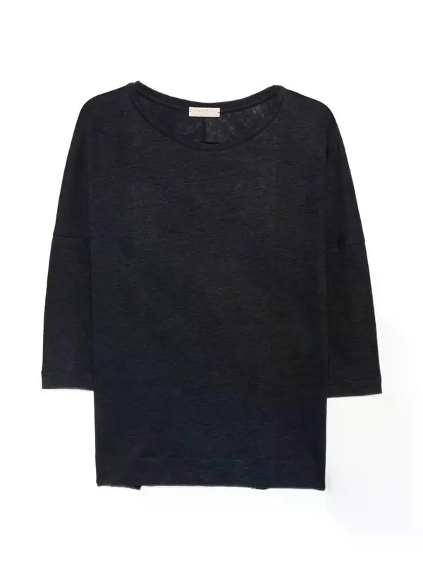 PUROTATTO Round-neck Linen T-shirt