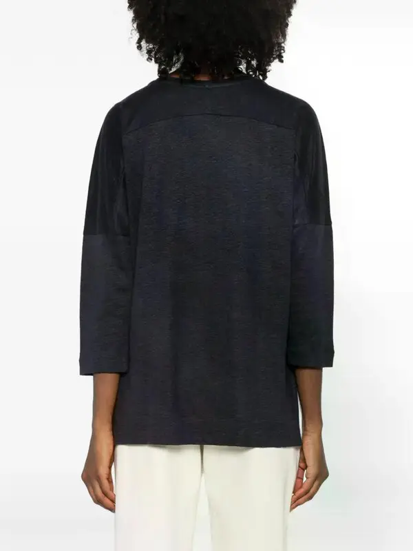 PUROTATTO Round-neck Linen T-shirt
