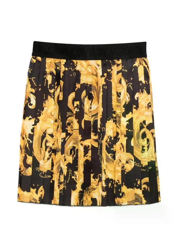 Versace Pleated Pattern Mini Skirt