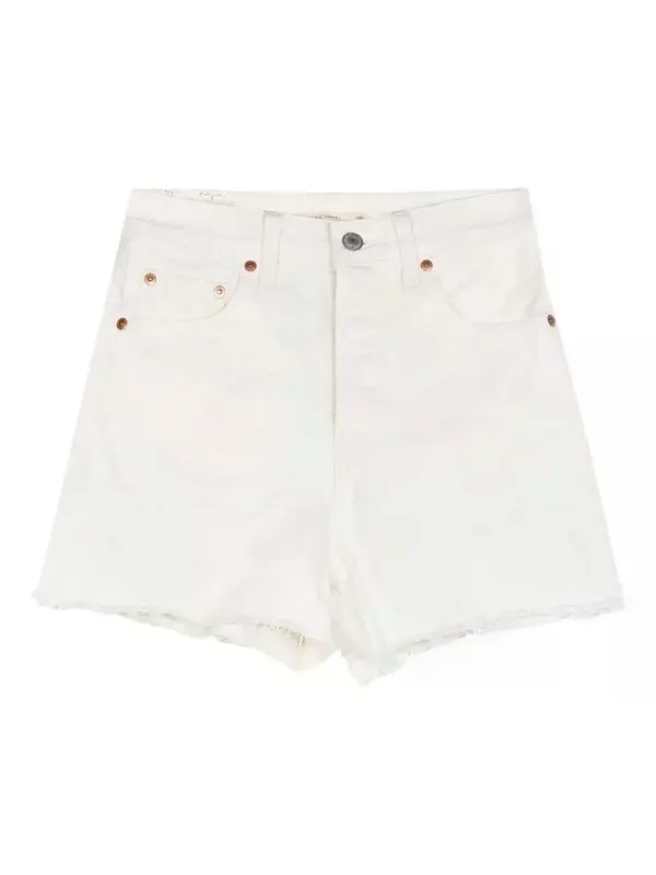 LEVI'S Ribcage Denim Shorts - White