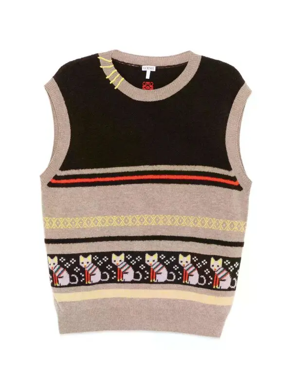Loewe Graphic Intarsia Vest