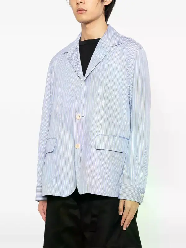 Sacai Striped Poplin Shirt Jacket