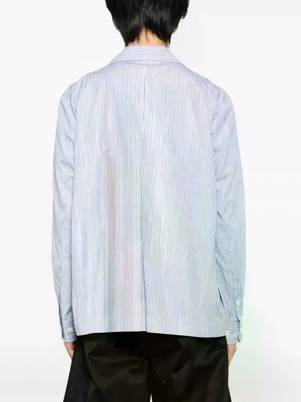 Sacai Striped Poplin Shirt Jacket