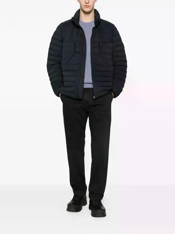Stone Island Zip-fastening Quilted Jacket - Blue