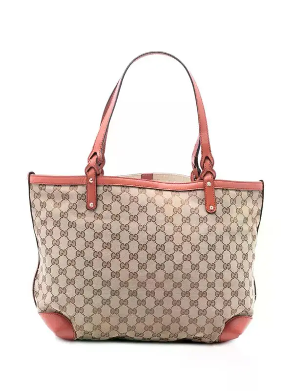 Gucci Medium Gg Canvas Craft Tote Bag