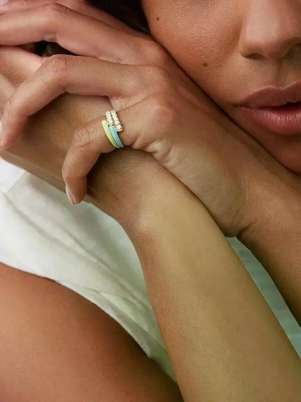 Melissa Kaye 18k Yellow Gold Lola Pinky Ring