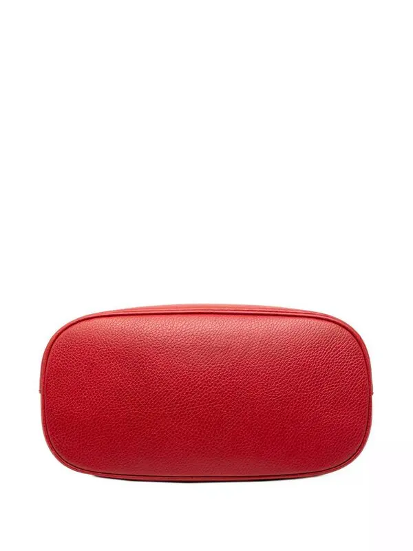 Gucci Small Calfskin Gg Charm Dome Satchel - Red