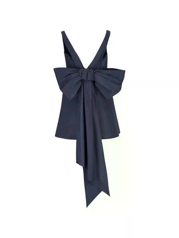 Carolina Herrera V-neck Bow Mini Dress