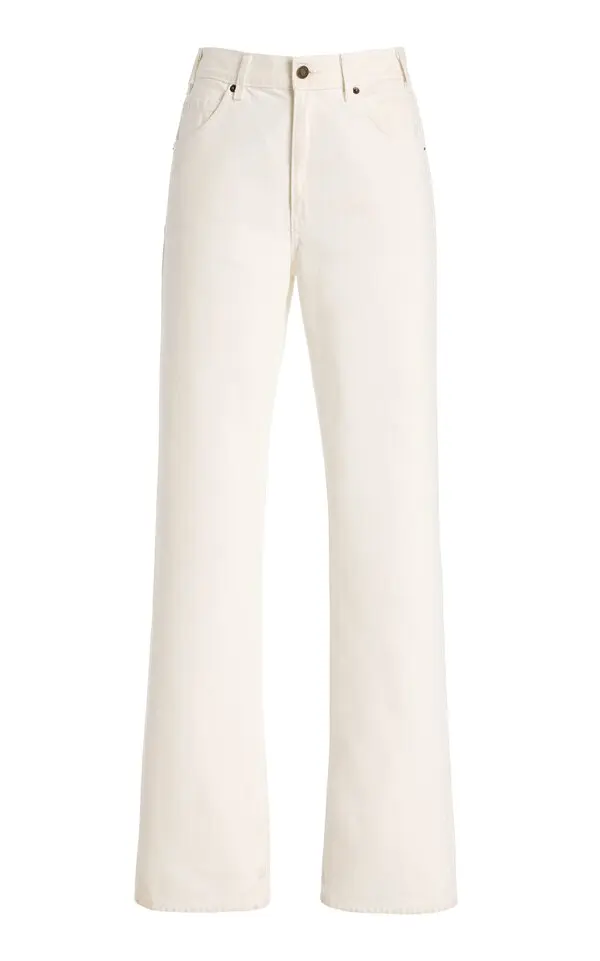 NILI LOTAN Joan Rigid High-rise Straight-leg Jeans - Ivory