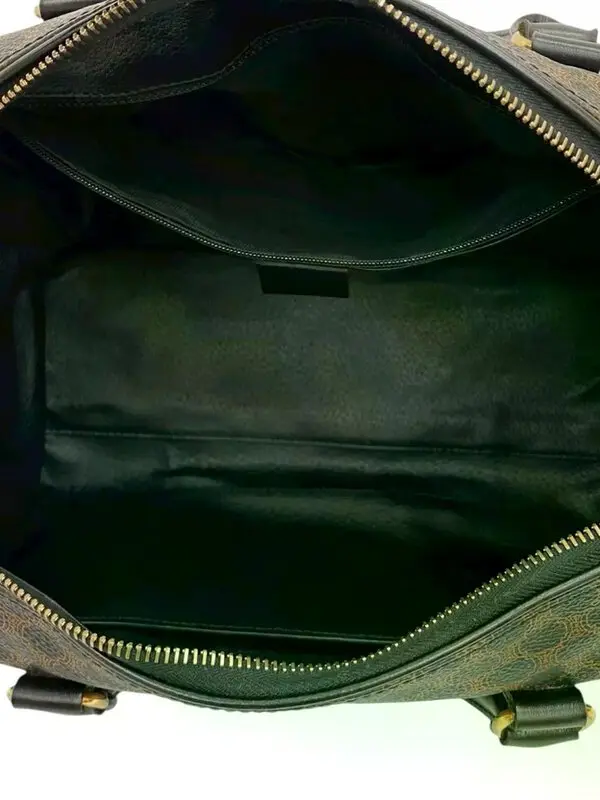 Celine 1998 Macadam Coated Canvas Boston Bag