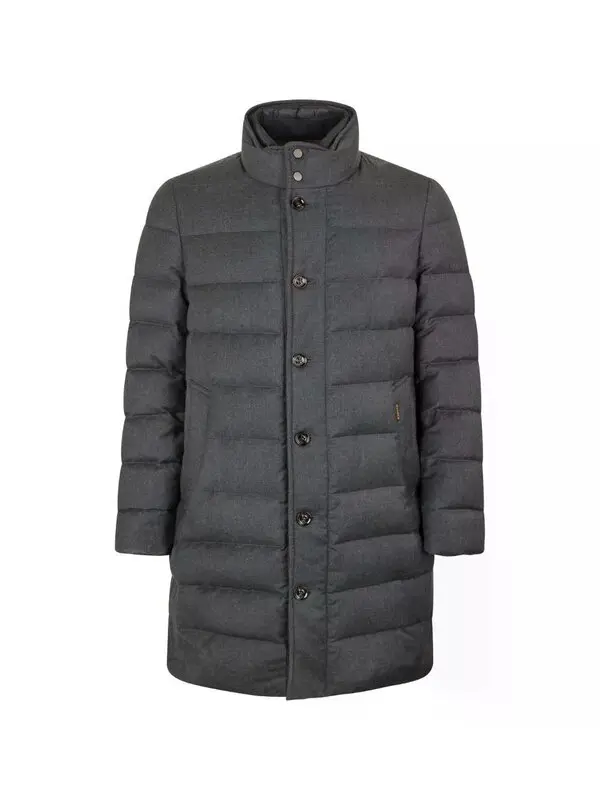 MOORER Button Padded Coat - Grey