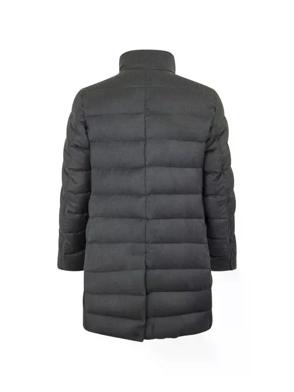 MOORER Button Padded Coat - Grey