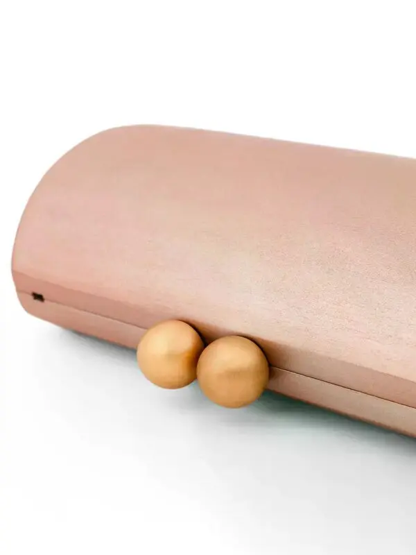 GEMY MAALOUF Hard-shell Wooden Clutch - Pink