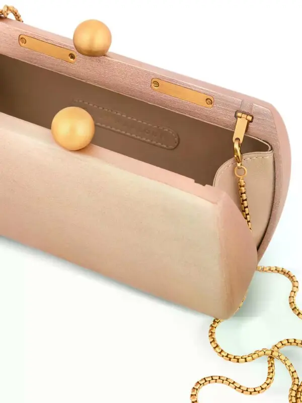 GEMY MAALOUF Hard-shell Wooden Clutch - Pink