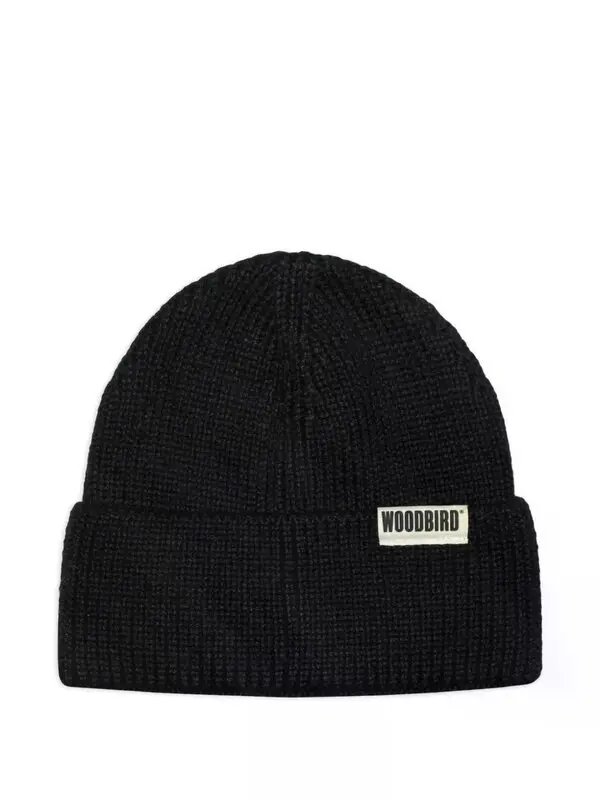 WOODBIRD Yupa Long Beanie - Black