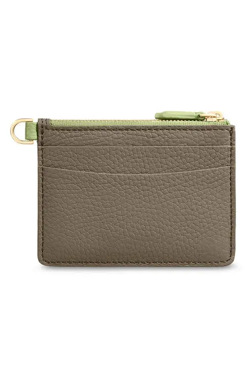 MAISON DE SABRE Leather Zipped Card Pouch - Cashmere Matcha