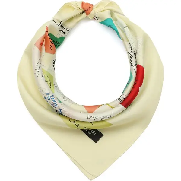 Kate Spade New York Self Love Club Silk Bandana - Ivory Multi