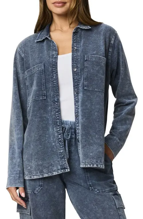 Splendid Gwen Indigo Terry Button-up Shirt