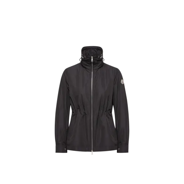 Moncler Enette Short Parka Jacket With Detachable Hood - Black