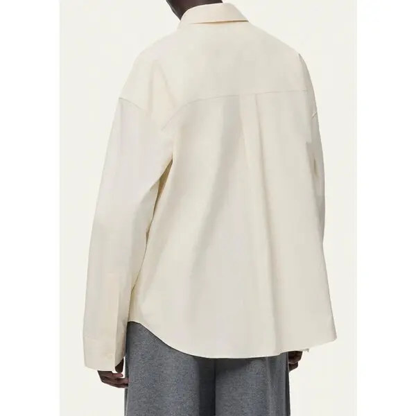 Loewe Embroidered Anagram Pocket Button-down Shirt - Ecru