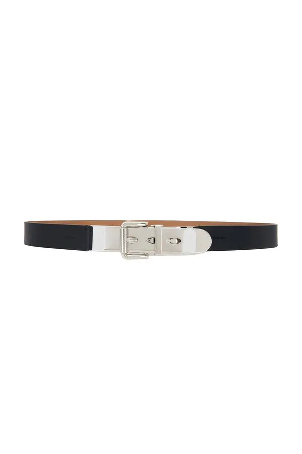 Ralph Lauren Skinny Calfskin Leather Belt - Lux Navy