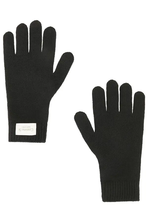 Comme Si Cashmere Short Gloves - Black