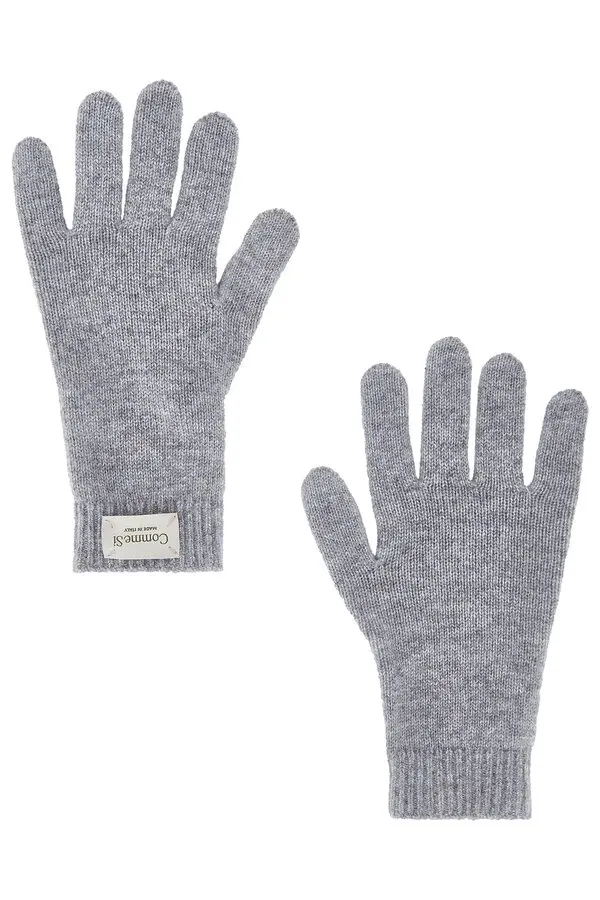 Comme Si Cashmere Short Gloves - Heather Grey