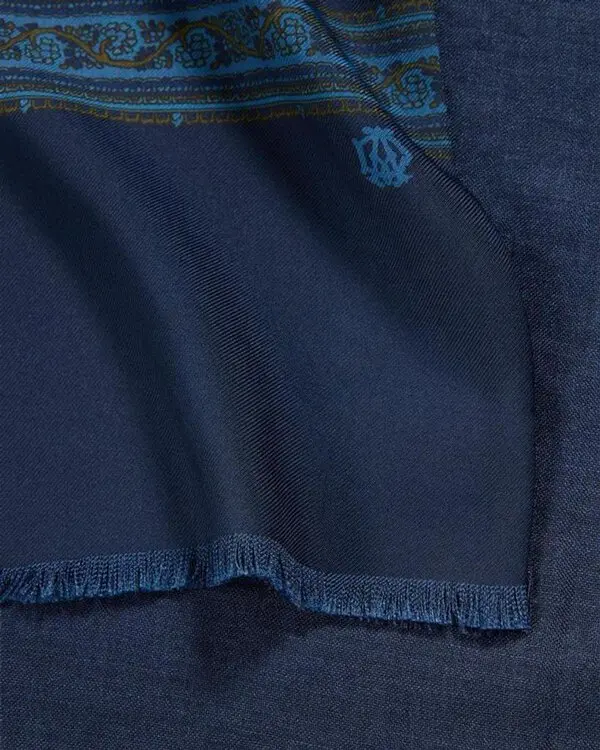 Dunhill Apos;s Mulberry Silk Medallion Scarf